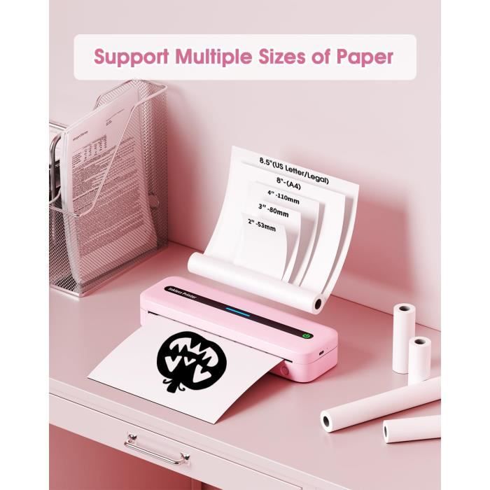 Imprimante Thermique M832, Imprimante Portable 304 Dpi Pour Iphone Et Android, Imprimante Sans ...