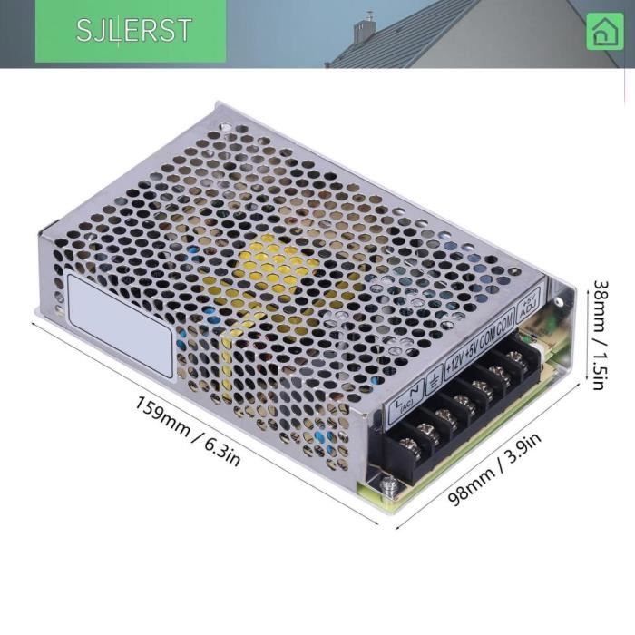 Alimentation à découpage LED - SJLERST - D-60A - 5V/4A - 12V/3A - 60W ...