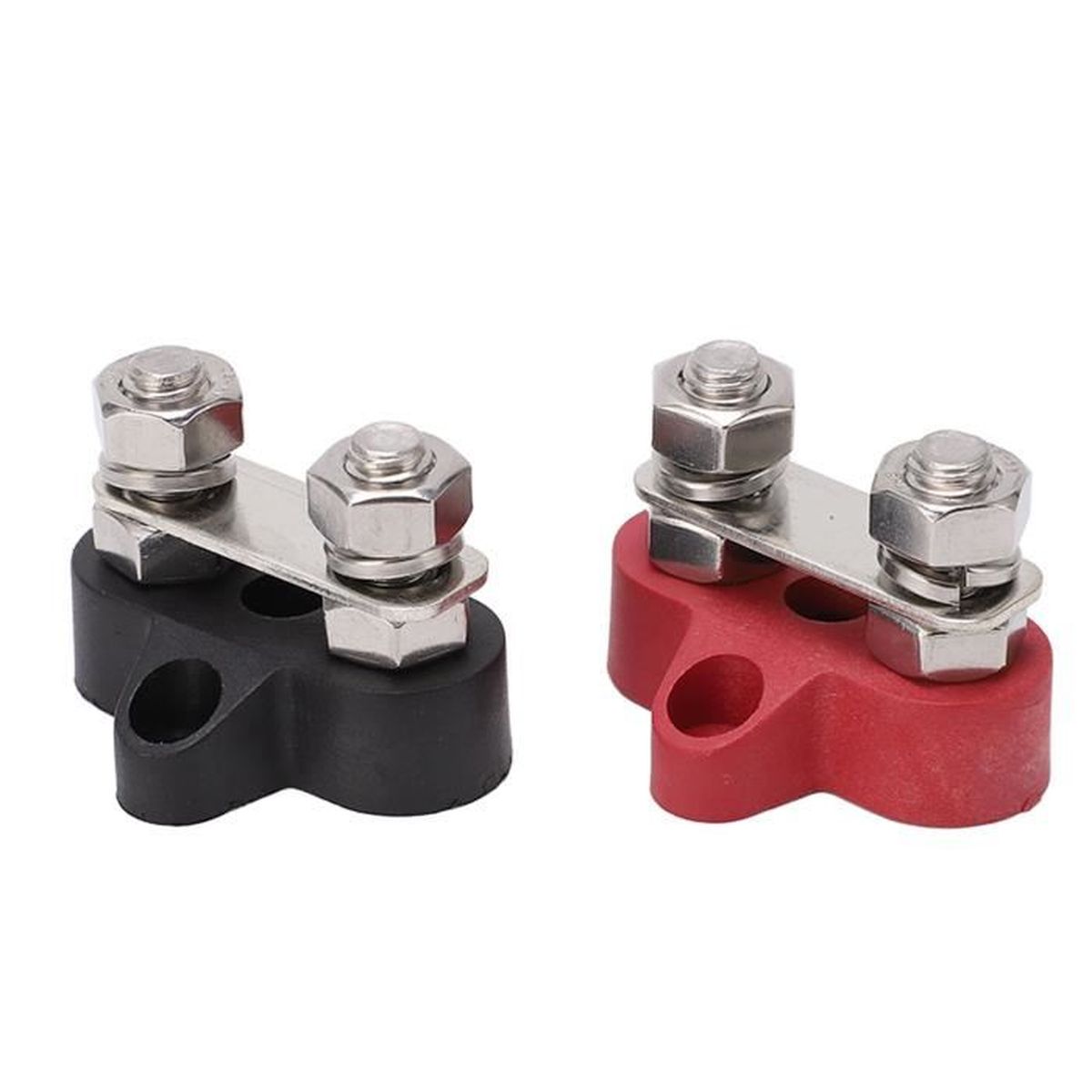 Dilwe borne de batterie Bornier de batterie M8 Kit de connecteur de poste négatif positif DC 12V ...