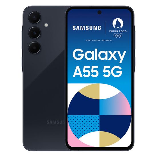SAMSUNG Galaxy A55 5G Bleu Nuit 8Go Ram 256Go SM-A556 - Cdiscount ...