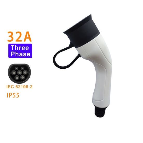 32A triphasé - Chargeur EV 3 phases type 2, adaptateur de prise 16A32A ...