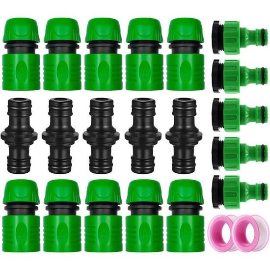 Lot De 22 Raccords D'Arrosage Rapides Ensemble Pour Tuyau D'Arrosage, 10X 1-2" Tuyau Rapides ...