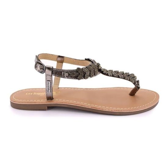 Sandales entre-doigts Diamal à strass argent Femme LES TROPEZIENNES PAR ...