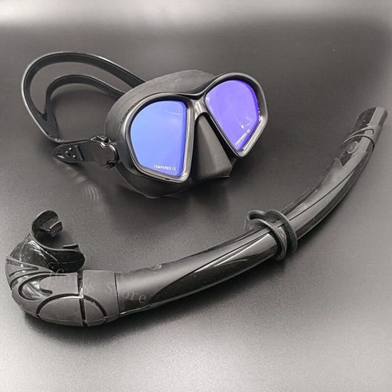 Black Set 2 Masque de natation miroir extérieur lunettes de plongée ...