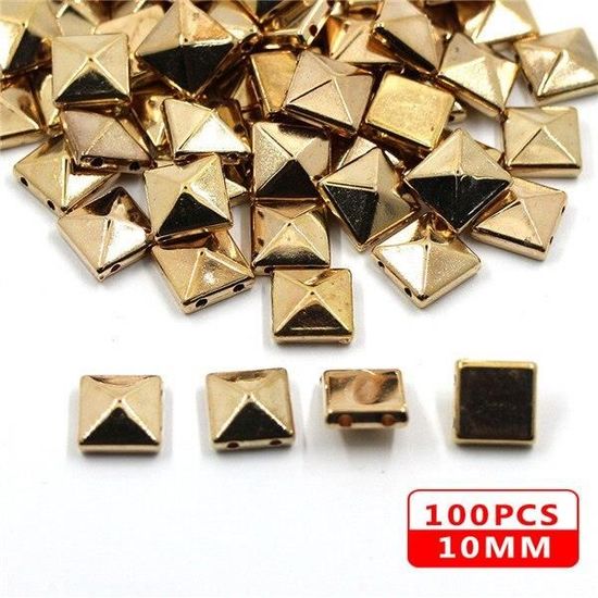 RIVET,Flat Pyramid Gold--Rivets à coudre CCB pyramides, 100 pièces ...