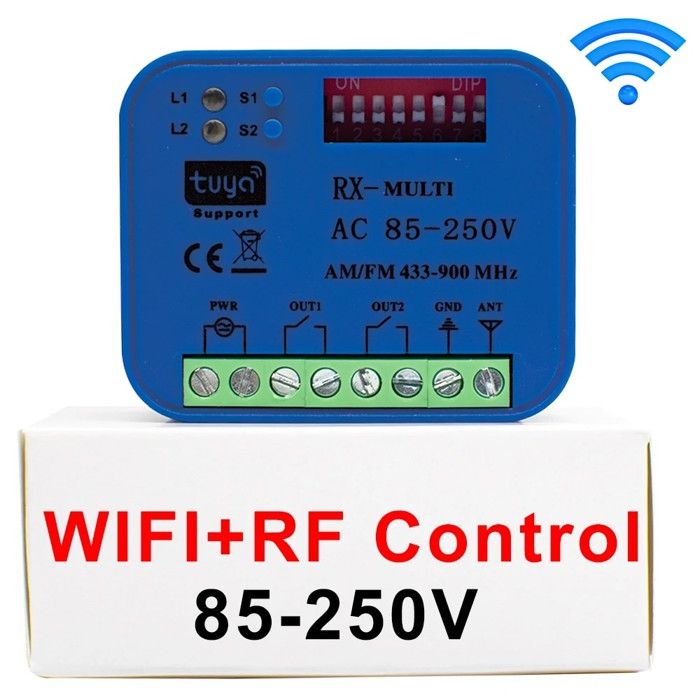 433-900MHz. Tuya WiFi et commutateur de contrôle RF. AC/DC 9-30V ou 85 ...