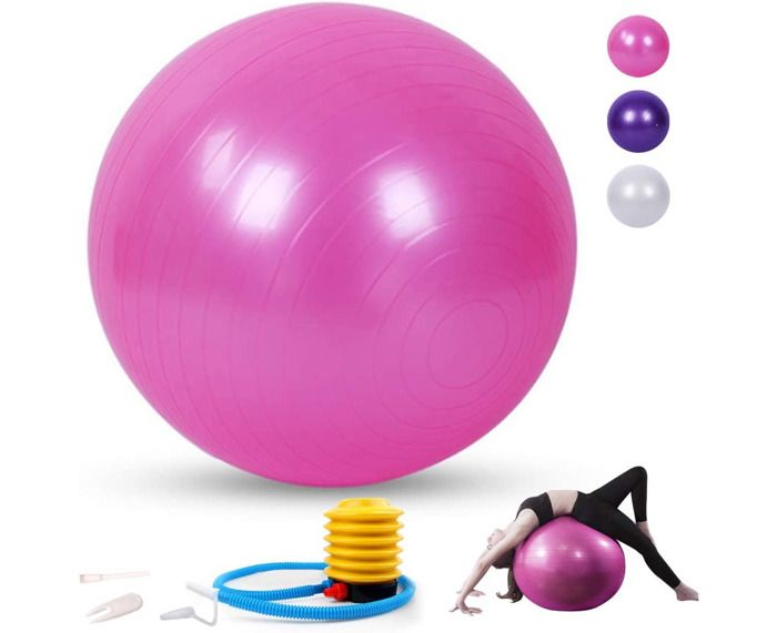 Ballon de yoga 75 cm, ballon d'exercice pour le fitness, la stabilité ...