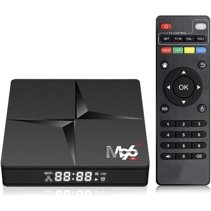 Android 10.0 TV Box, 4 Go De RAM 64 Go De ROM, Prend en Charge Le ...