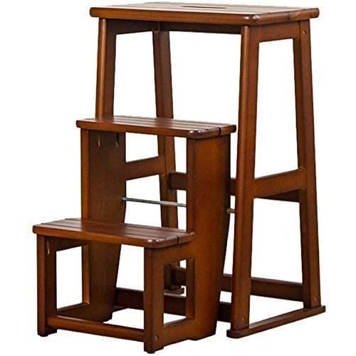 Escabeau 3 marches escabeau escabeau pliable support de fleurs en bois ...