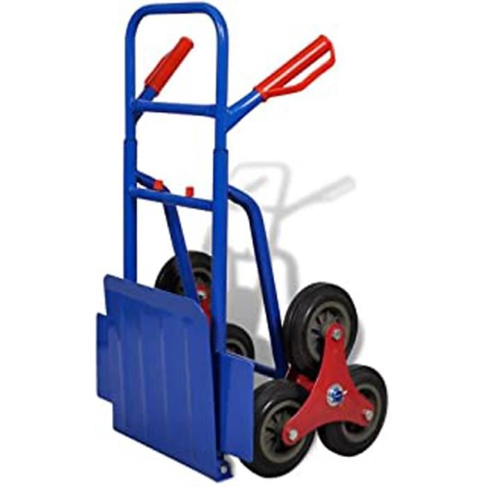 Diable À 6 Roues Roulettes En Caoutchouc Capacité De Extensible 200Kg ...