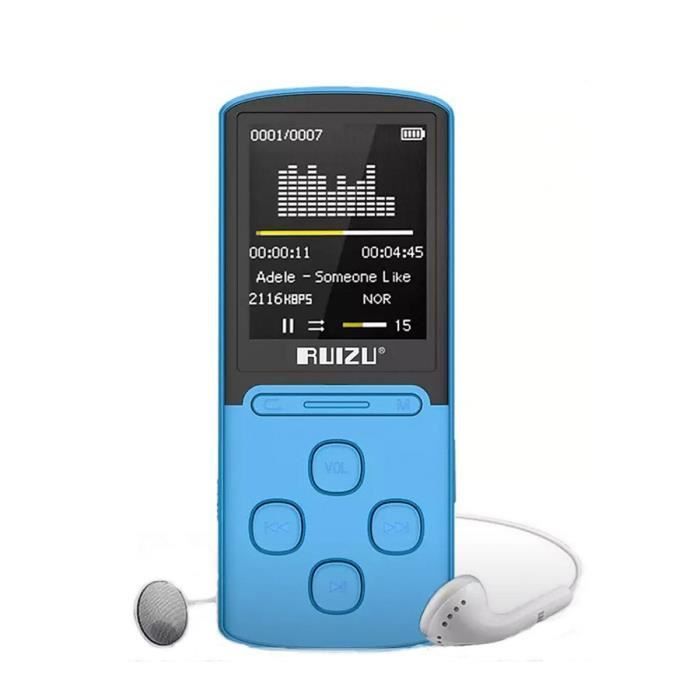 RUIZU® Lecteur de musique, 8 Go & 80 heures HiFi Lecteur MP3 lecture ...