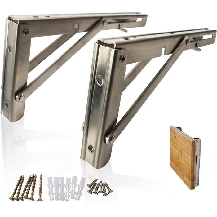 Gxhong 2 Pièces Support Console Pliable Acier Inoxydable Supports ...