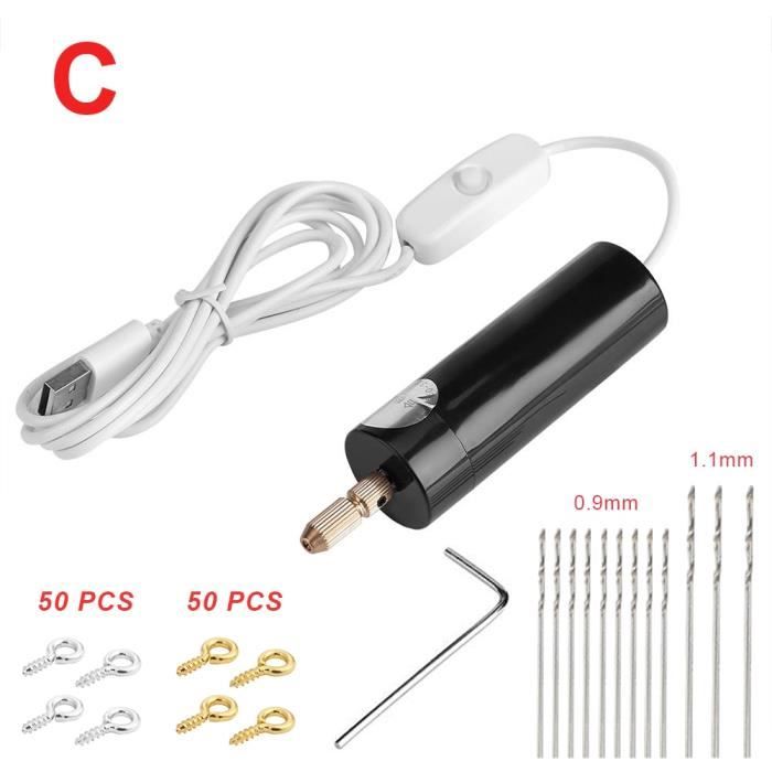 Mini perceuse à main, perceuse rotative à main alimentée par USB ...