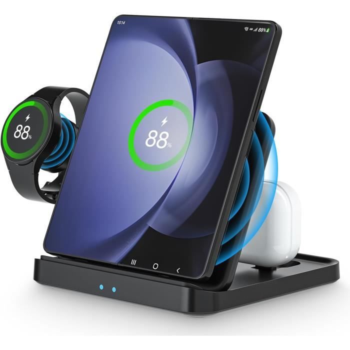 Chargeur Induction 3 En 1 Chargeur Sans Fil Compatible Avec Samsung Z ...