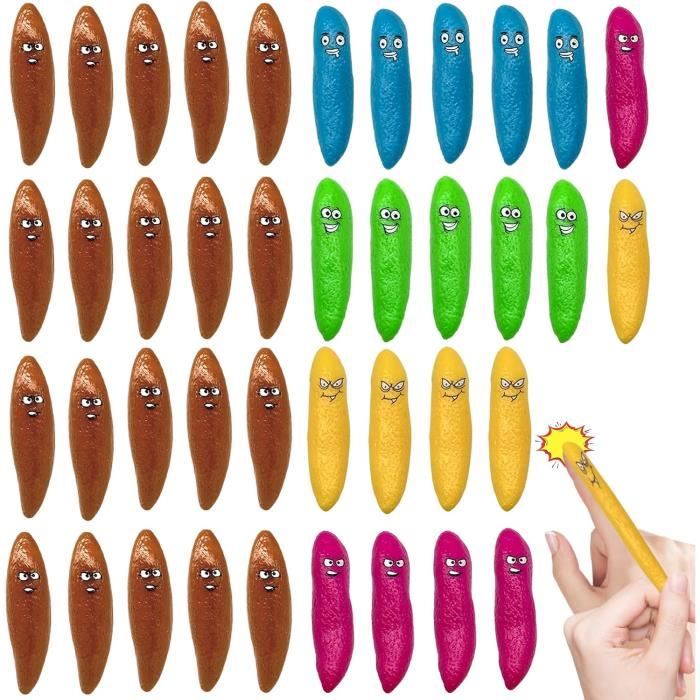 40 Pièces Nouveauté Caca De Jouet De Fronde De Doigt, Drôle Jouets De ...