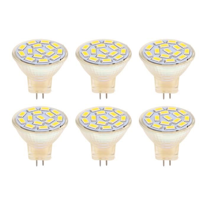 YEN- Lot de 6 Ampoules LED GU4 3W MR11 270LM - conomie d'énergie - Pour clairage sur Rail MR11 ...