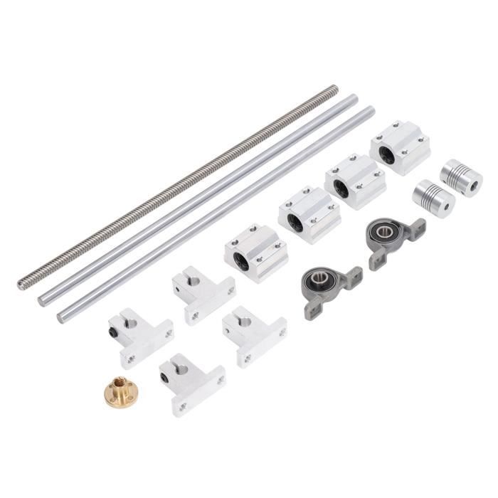 Cikonielf kit de vis mère avec accouplement Kit de vis sans fin T8 avec ...