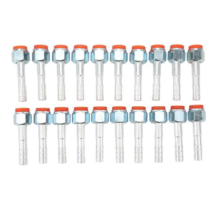 Dioche Raccord cannelé pour tuyau AC 20 PCS Air Conditionné Tuyau Barb Raccord Droit En ...