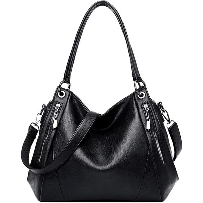 Sac À Main Femmes Mode Sac De Cours Grand Pu Cuir Sacs À Bandoulière ...