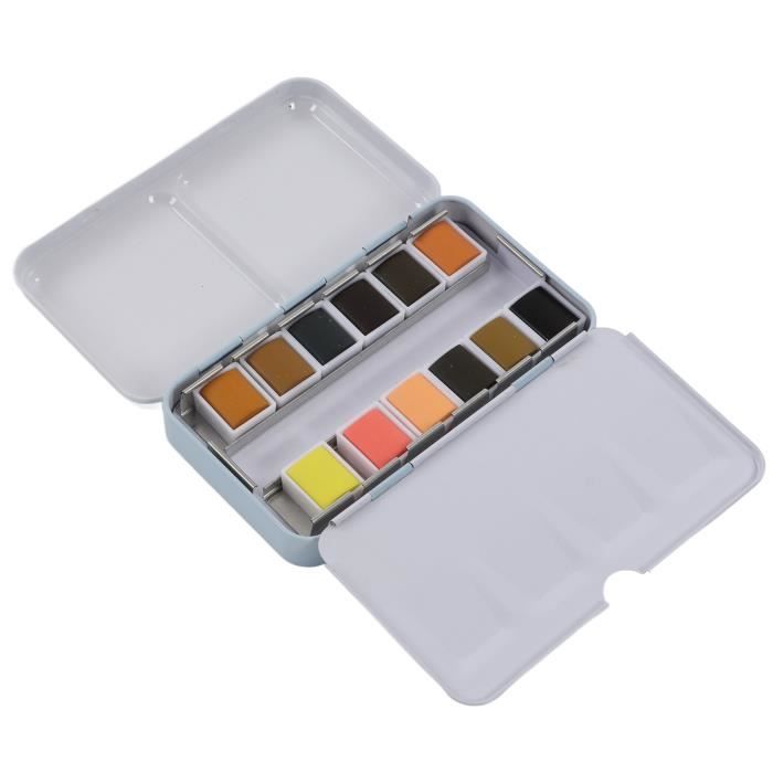 Fdit ensemble d'aquarelle portable Ensemble de peinture aquarelle 12 ...