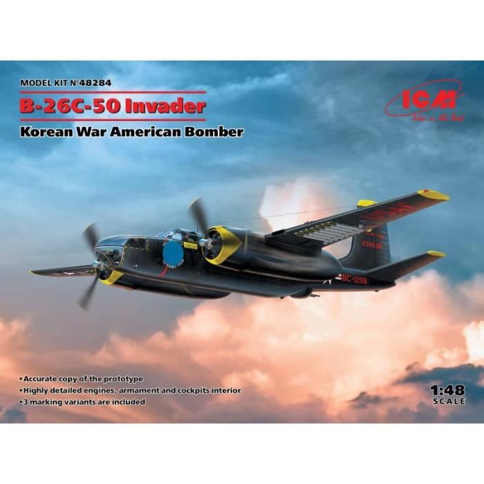 ICM - Maquette Avion B-26с-50 Invader Korean War American Bomber Icm ...