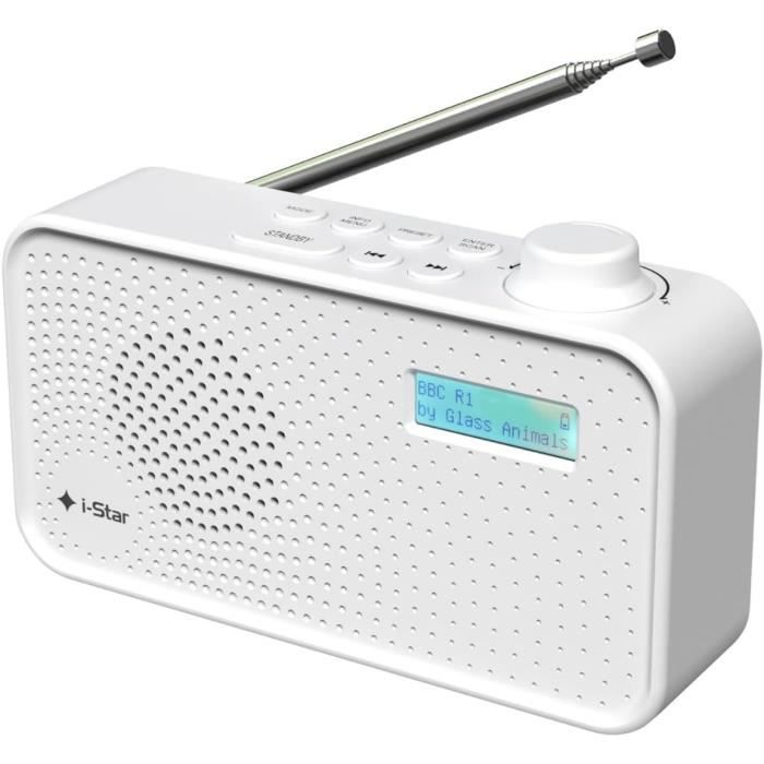 Poste Radio Dab/Dab+/FM Portable Alimentées par Batterie et Secteur Radio Numérique Terrestre ...
