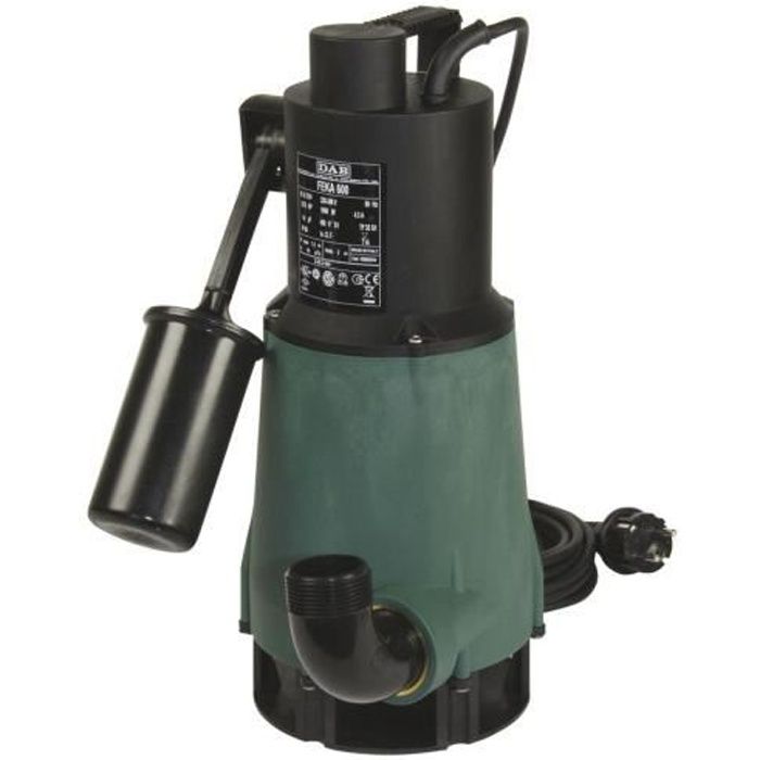 Pompe de relevage submersible JETLY - Feka 600 auto. m. (v6) - Débit 12 ...