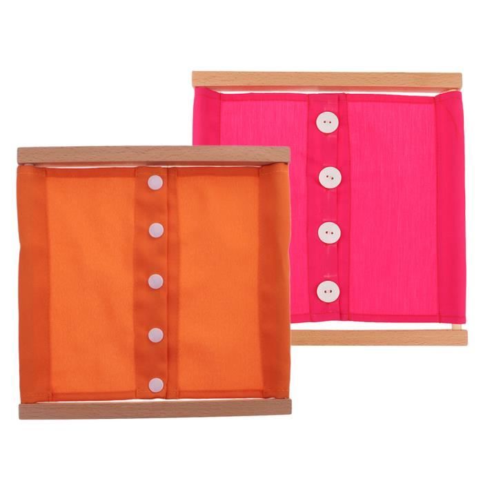 2pcs Cadre Frame Bois de Vêtement Montessori Jouets Educatifs Réveils ...