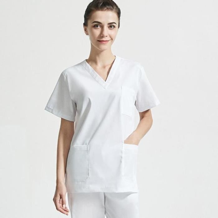 BLOUSE PROFESSIONNELLE Tshirt + Pantalon Uniforme d'infirmière Travail ...