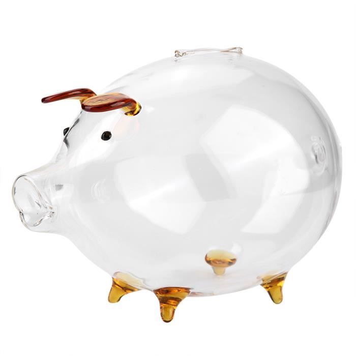 SALUTUYA Caisse d epargne Verre Transparent Pig Coin Saver Bank Piggy Money Saving Box Enfants Cadeau deco tirelire Cdiscount Maison