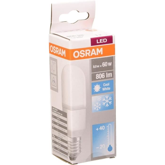 OSRAM Lot de 10 x Ampoule LED | Culot: E27 | Blanc froid | 4000 K | 8 W | équivalent à 60 W ...