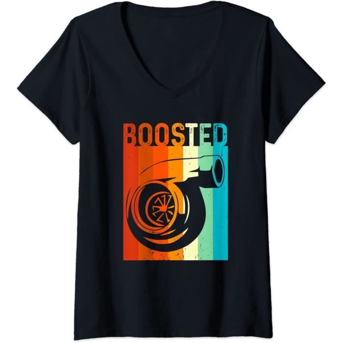 Turbo Car Boost Turbocompresseur Boosted Auto X Retro Race T-Shirt Avec ...