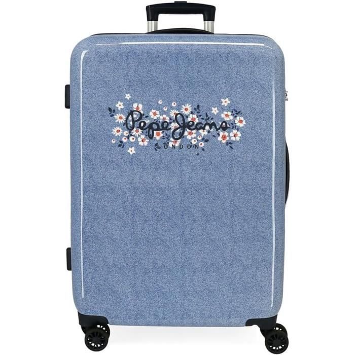 Valise Numérique Moyenne Bleue 48 X 68 X 26 Cm Rigide Abs Fermeture À ...