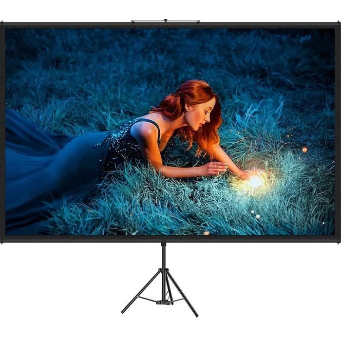 Écran De Projection Avec Trépied 100 Pouces 4K Hd 16:9 Toile De ...