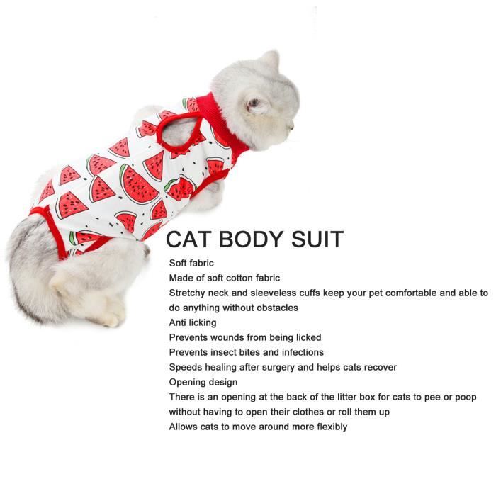 CYA Costume Set - robe de stérilisation anti - léchage pour chat ...