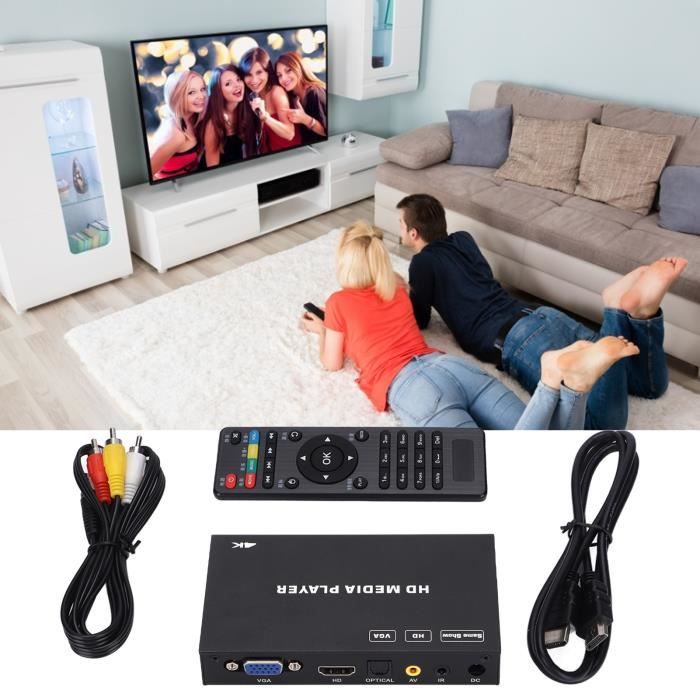 Lecteur multimédia 4K HD Lecteur multimédia 4K A7 HD Lecteur multimédia ...