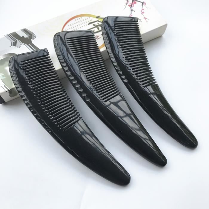 7,87-8,66 pouces-Peigne à cheveux en corne de buffle noire, 11 pouces ...