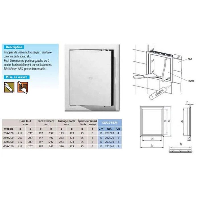 Trappe De Visite Pvc