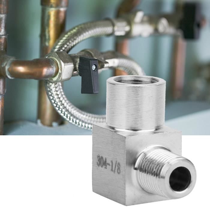 Connecteur de tuyau - FDIT - Coudé à filetage femelle BSPP - Acier inoxydable 304 - Pneumatique ...