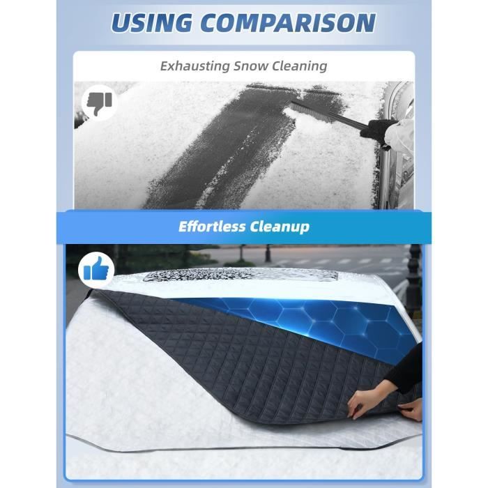 Couverture Pare-Brise Avant Voiture, Magnétiques Bâche Pare Brise, Pare ...