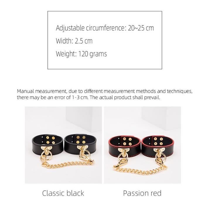 Menottes réglables en cuir véritable jouet sexuel de Bondage ...