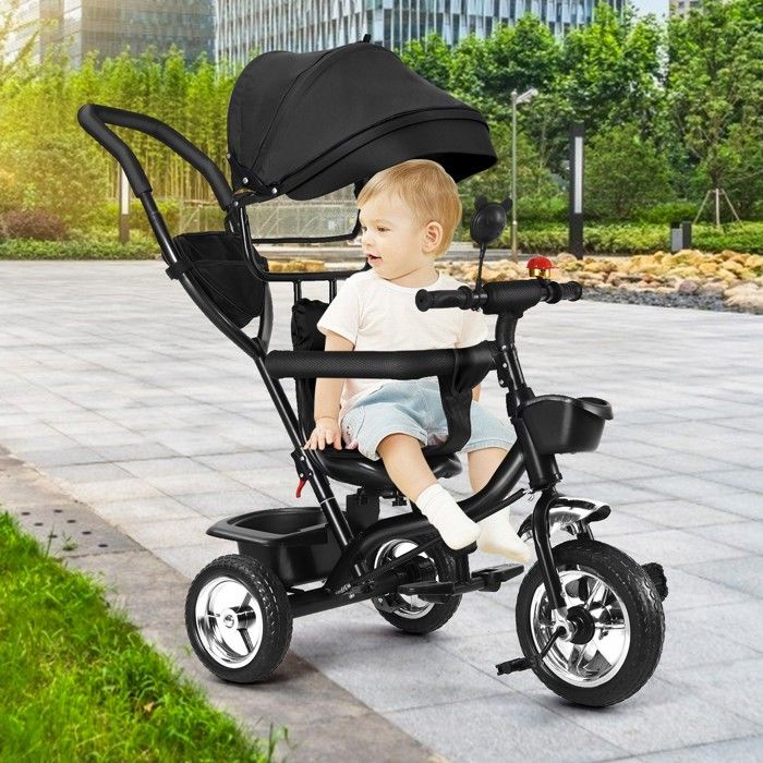 Tricycle 5-en-1 avec miroir à sonnette,pare-soleil - MIPAN - Réglable ...
