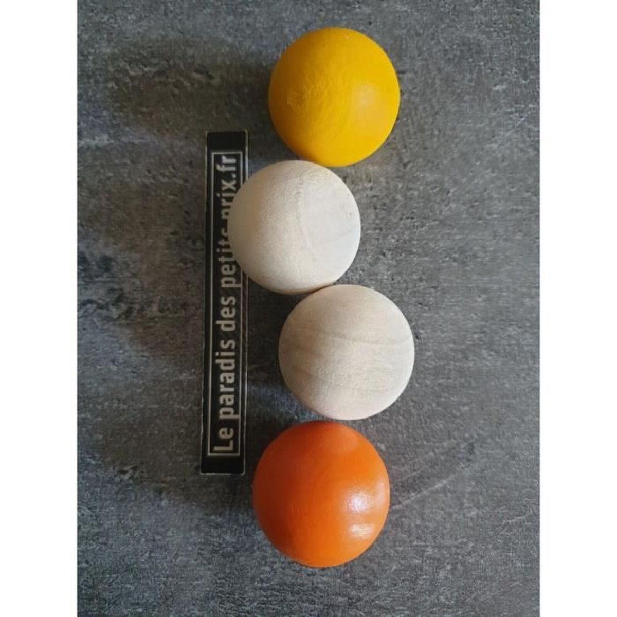 Cochonnet de pétanque,4 cochonnets en bois , 3 cm environ , 3 coloris ...