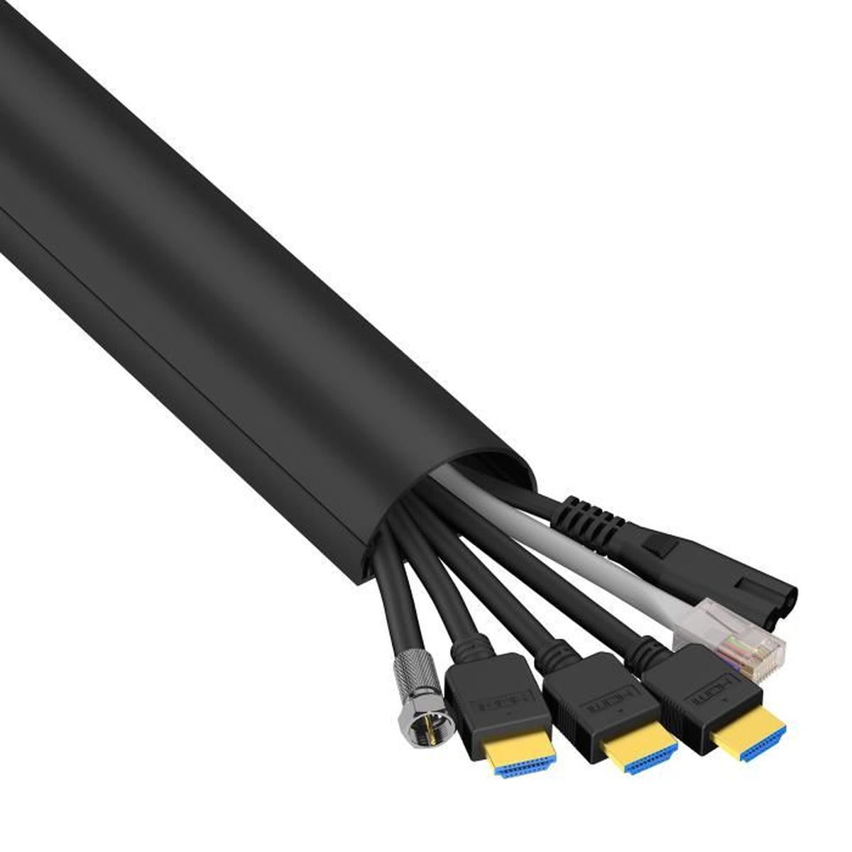 D-Line 50x25mm Moulure Décorative en Demi-Cercle 1M5025B Goulotte ...