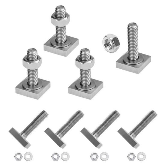 Thatsrad 8 Pièces Adaptateur T Track Acier Inox Vis M8 Rail Antirouille ...