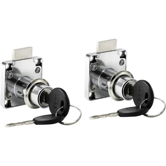 Lot De 2 Verrous De Sécurité Pour Tiroir En Alliage De Zinc Avec Clés ...