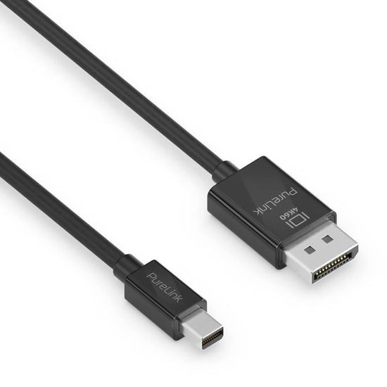 Câble Mini Displayport Vers Displayport 1.3, 4K Ultra Hd 60 Hz, Bande Passante 21,6 Go-S ...