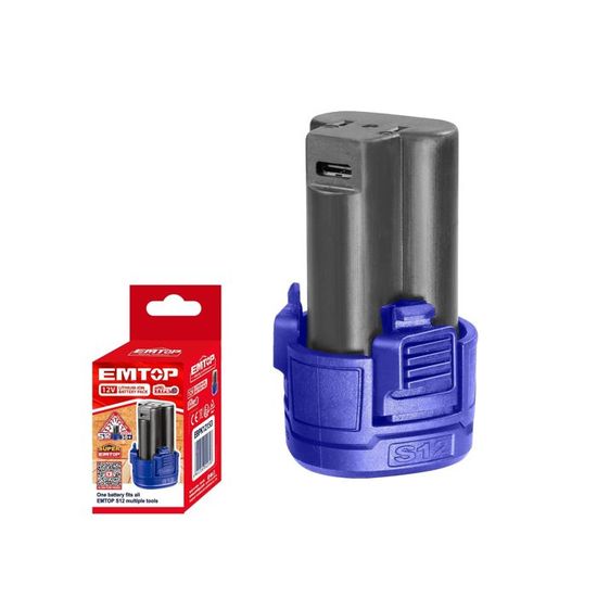 Perceuse visseuse perforateur EMTOP 12V Lithium-Ion 1.5Ah - Compatible ...