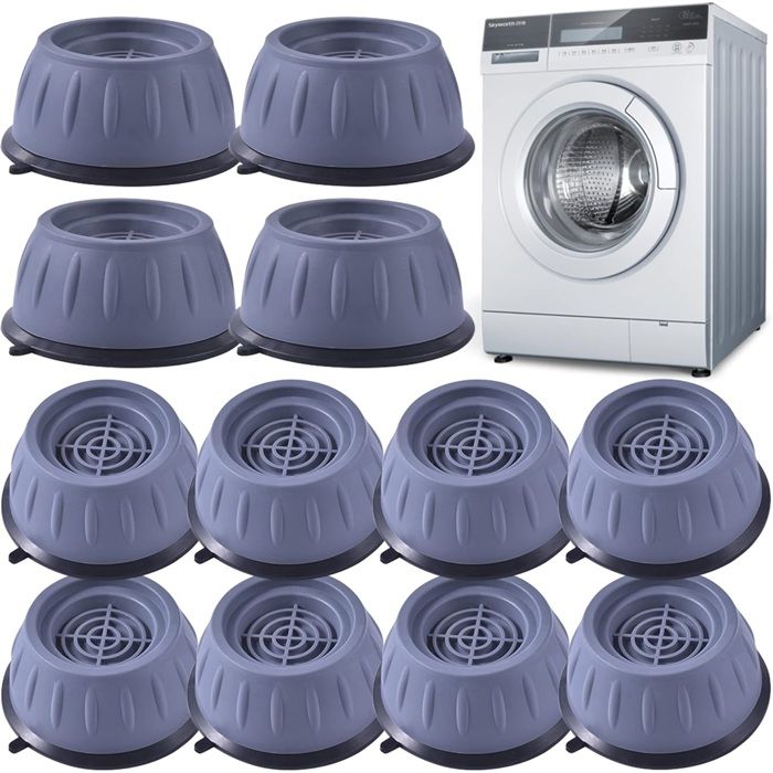 12 Pièces Machine à Laver Anti Vibration, Patin Lave Linge Anti Bruit ...