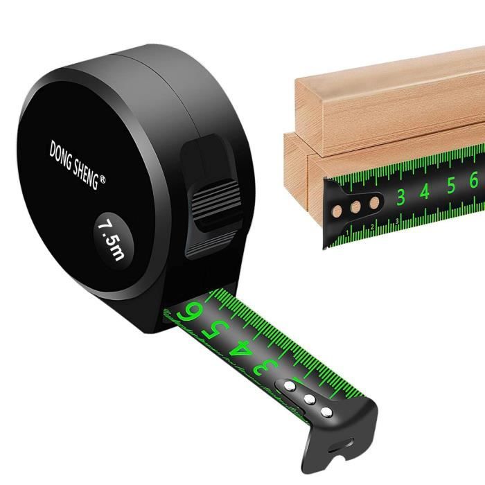 Mètre Ruban en Acier Fluorescent - 7.5M - Outils de Mesure de Longueur ...